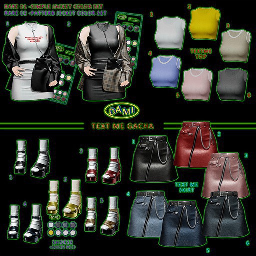 Second Life Marketplace - DAMI TEXT ME GACHA TOP *2 maitreya