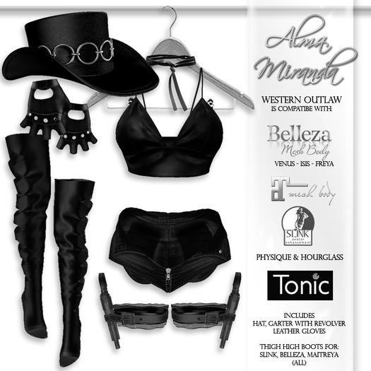 Second Life Marketplace - DEMO .: AlmaMiranda :. Sexy Western Outlaw