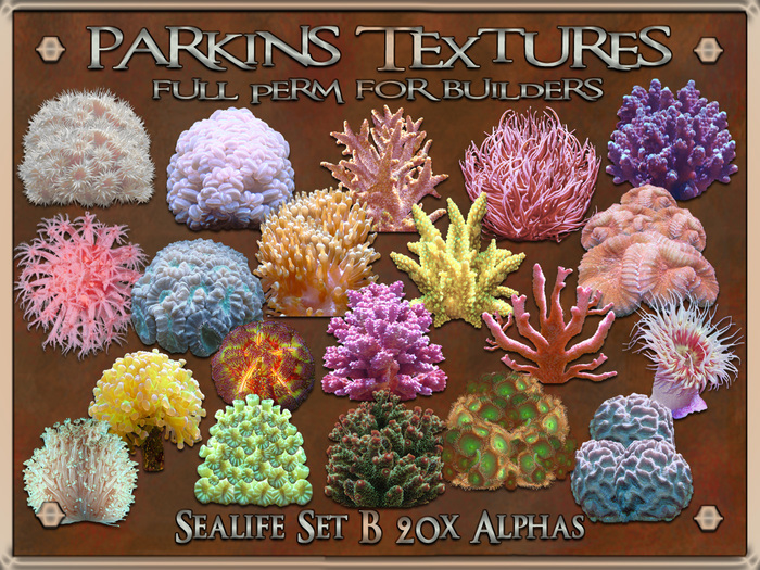 Second Life Marketplace - Parkins Textures - Sealife Set B -20x Full ...