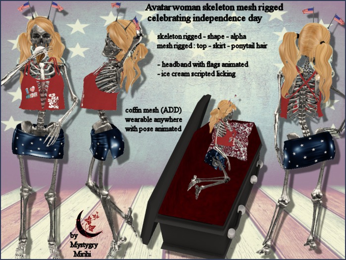 Second Life Marketplace - Avatar woman skeleton mesh rigged celebrating ...