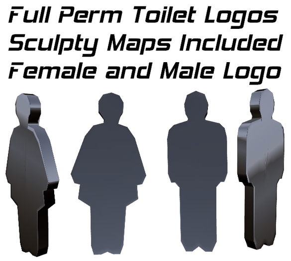 Second Life Marketplace - Full Perm Sculpt toilet logos Male Female ...