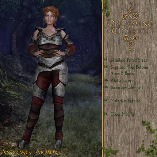 Second Life Marketplace - Dreaming Thicket - Andraste Armor - Fortress