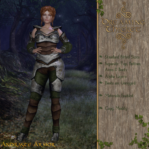 Second Life Marketplace - Dreaming Thicket - Andraste Armor - Greenwood