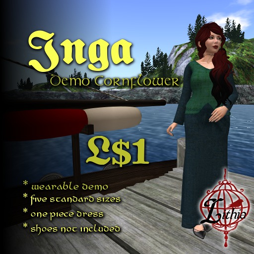 Second Life Marketplace - {L} Inga Summer dress (Demo Cornflower)