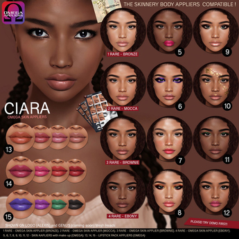 Second Life Marketplace - 12 GENUS Skin Applier /CIARA - BROWNIE ...