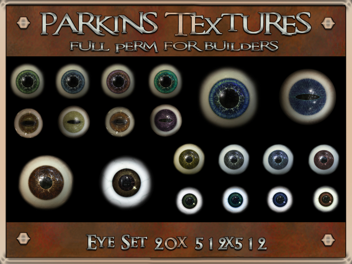 Second Life Marketplace - Parkins Textures - Eyes Set - Full Permission ...