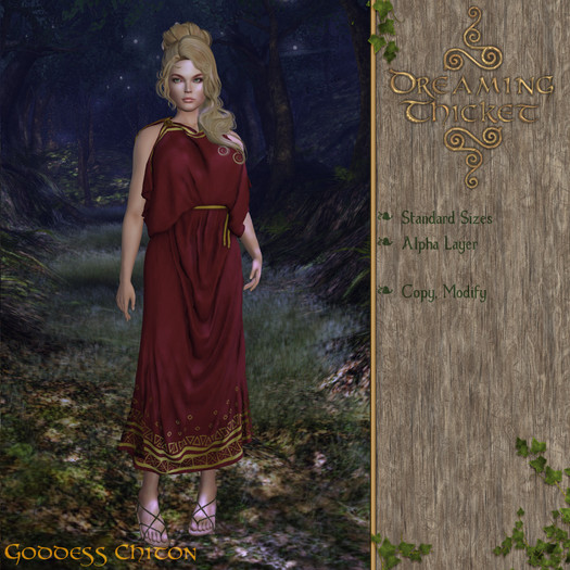 Second Life Marketplace - Dreaming Thicket - Goddess Chiton - Athena
