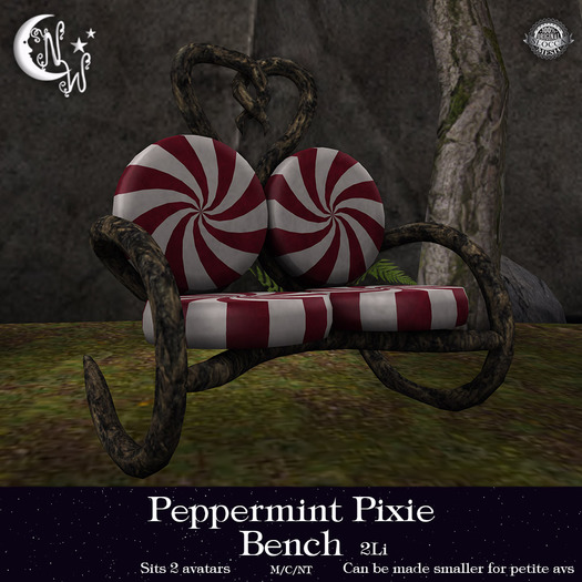 Second Life Marketplace - *NW* Peppermint Pixie Bench