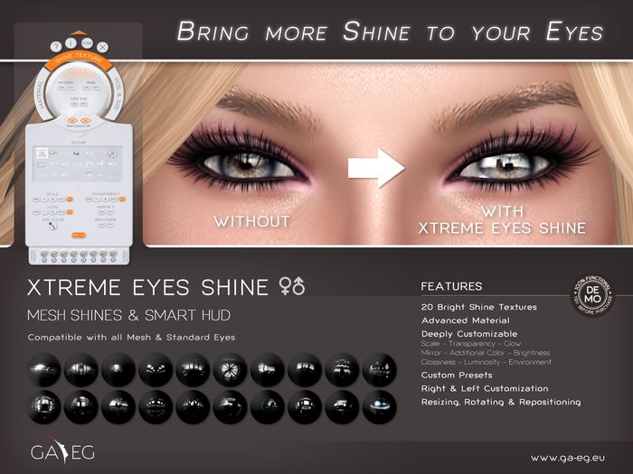 Second Life Marketplace - DISCOUNTED !!! [GA.EG] Xtreme Eyes Shine