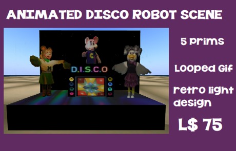 Second Life Marketplace - Animated disco robot scene