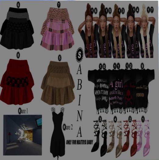 Second Life Marketplace - Girlush Sabina 8 (Add me) skirts Maitreya
