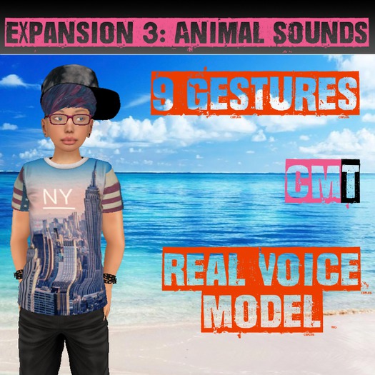 Second Life Marketplace - Expansion 3: Animal Sound Gestures for Boys