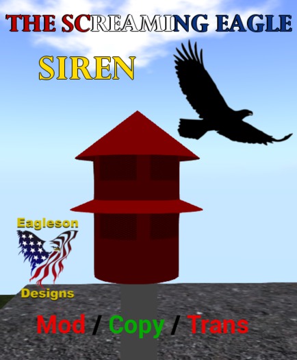 Second Life Marketplace - [NEW] The Screaming Eagle Siren