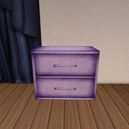 Second Life Marketplace - Grungy Purple Dresser-2 Drawer Box