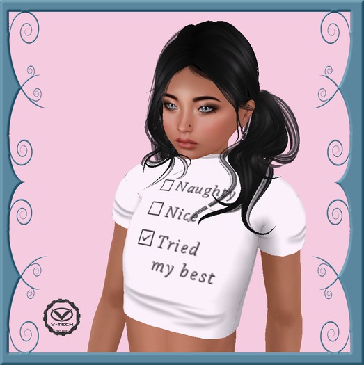 Second Life Marketplace - SP - Tried White Crop Top (V-tech)