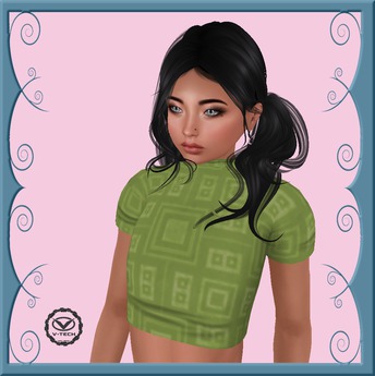 Second Life Marketplace - SP - Green Squared Crop Top (V-tech)