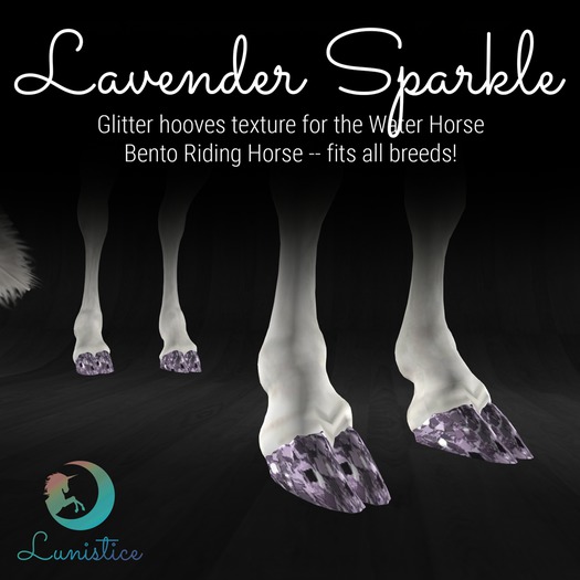Second Life Marketplace - Lunistice: Lavender Sparkle - Water Horse Hooves