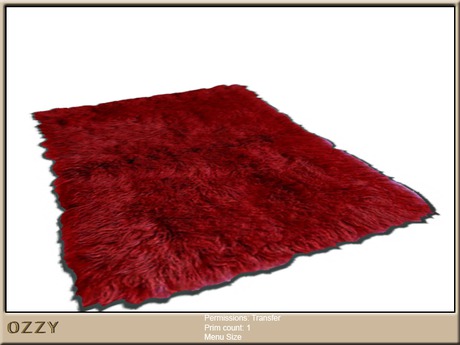 Second Life Marketplace - *$OZZY$*Fluffy Red Rug