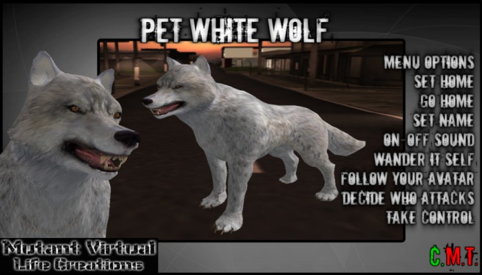 Second Life Marketplace - PET White Wolf
