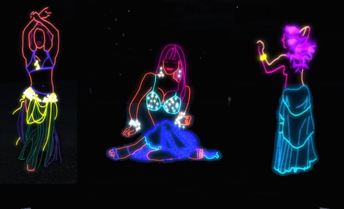 Second Life Marketplace - *DD* Neon Belly Dancing Fat Pack