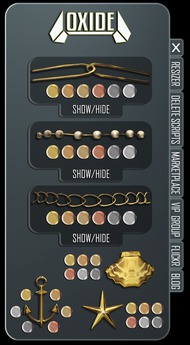 Second Life Marketplace - OXIDE Seabound Anklets ORIGINAL UNRIGGED MESH ...