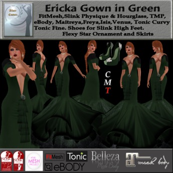 Second Life Marketplace - Ericka Gown in Green