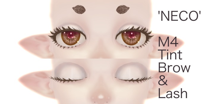Second Life Marketplace - 'NECO' M4 Eyebrows & Eyelash(wear)