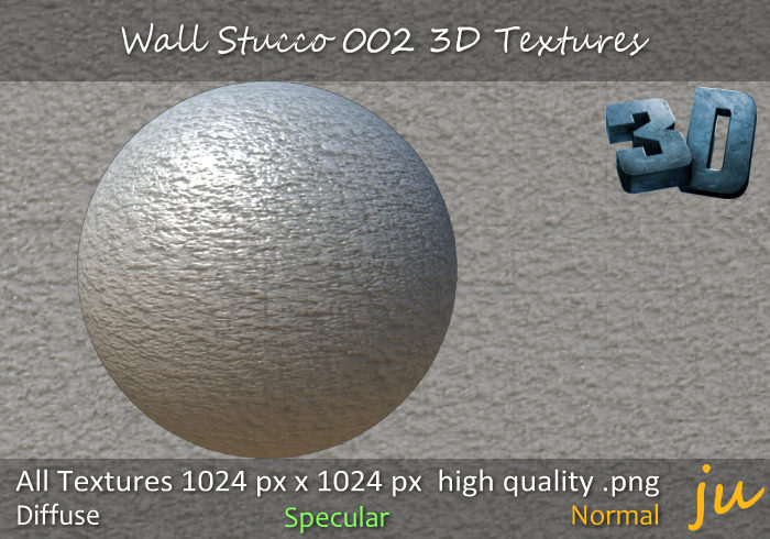 Second Life Marketplace - JU Wall Stucco 002 3D Textures Full Perm