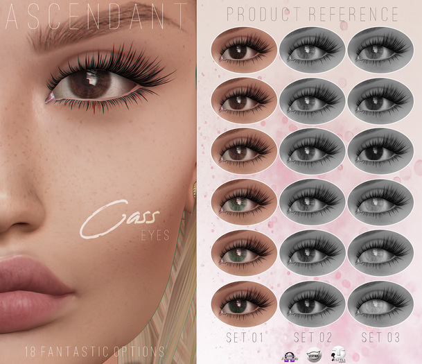Second Life Marketplace - Ascendant - Cass Eyes Set 01 - Catwa/Omega ...