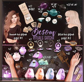 Second Life Marketplace - BESOM RITUALS~ Tasseography Set #13 RARE