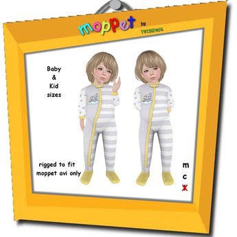Second Life Marketplace - Moppet Sleepy Elephant Set