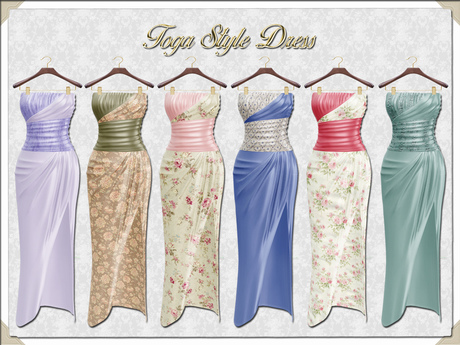 Second Life Marketplace - Hanta - Toga Style Dress with Texture Change ...