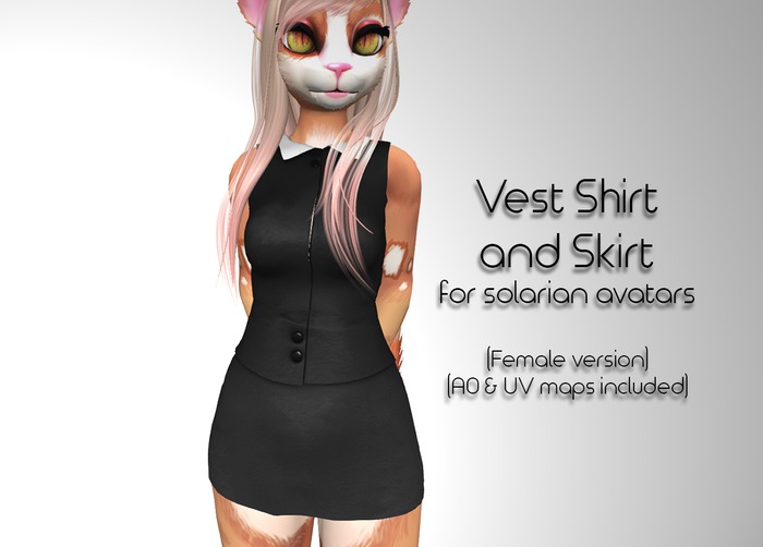 Second Life Marketplace - Solarian Vest Shirt and Skirt (Female)