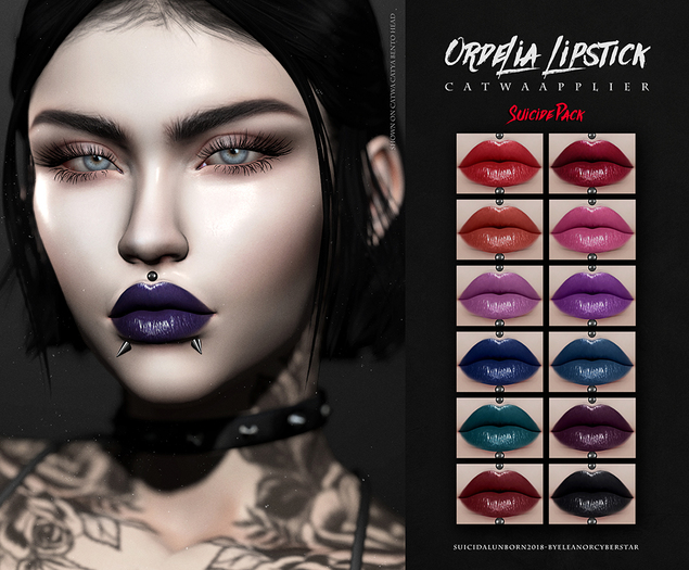 Second Life Marketplace - -SU!- Ordelia Lipstick /Suicide Pack/