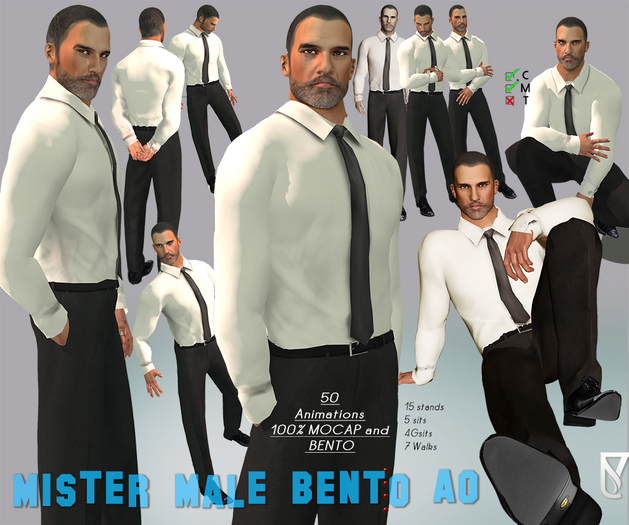 Second Life Marketplace - TuTy - MISTER MALE BENTO AO - Priority 3 and 4