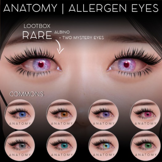Second Life Marketplace - ANATOMY - ALLERGEN EYES - COMMON - AMBER