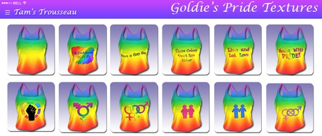 Second Life Marketplace - V-Tech Boi Chest Goldie's Pride Tank Top DEMO
