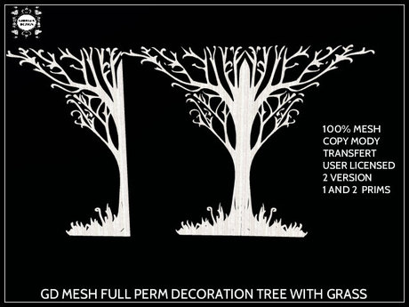 Second Life Marketplace - GD MESH FULL PERM DECORATION TREE WITH GRASS