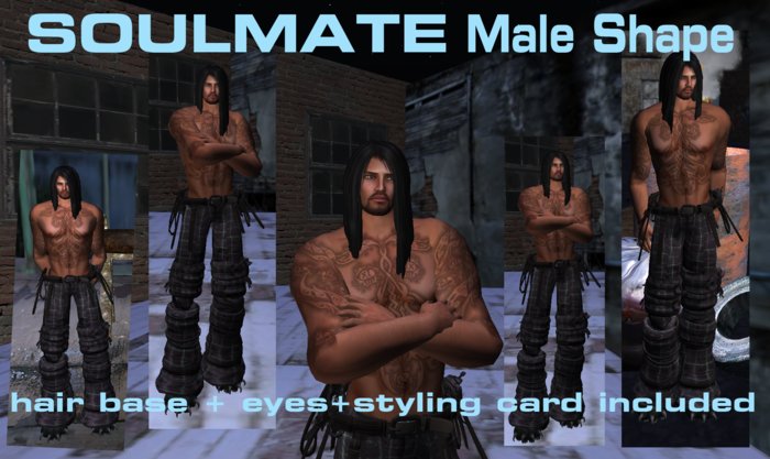 Second Life Marketplace - Body SHAPE Male **SOULMATE** on Belleza Skin+ ...