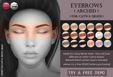 Second Life Marketplace - Izzie's - Full Set Eyebrows (Catwa)