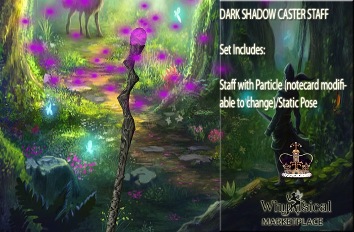 Second Life Marketplace - Dark Shadow Caster Staff Fantasy Faire April 2018