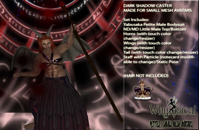 Second Life Marketplace - Dark Shadow Caster Small Mesh Avatars Fantasy ...