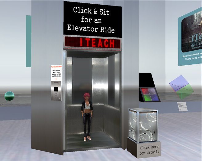 Second Life Marketplace - Real Elevator Pack 2 v-1.4.5 Aufzug mit Turbo warp