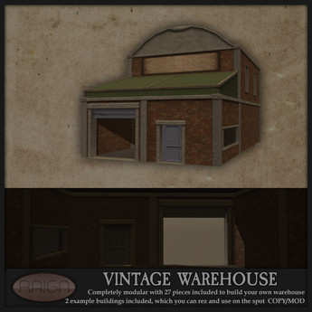 Second Life Marketplace - Vintage Warehouse + Modular Buildkit PROMO