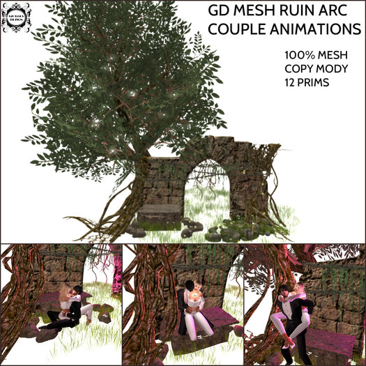 Second Life Marketplace - GD MESH RUIN ARC COUPLE ANIMATIONS