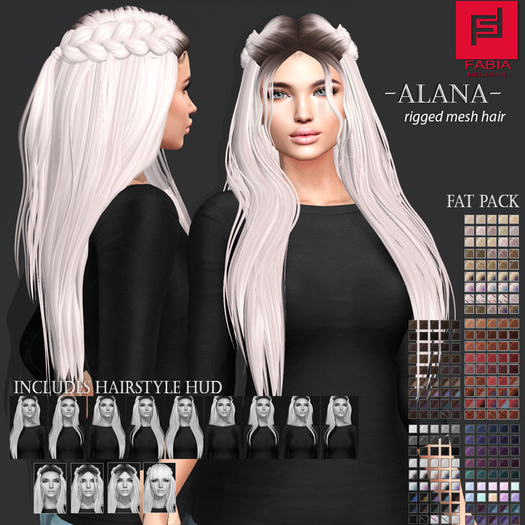 Second Life Marketplace Fabia Mesh Hair Fat Pack