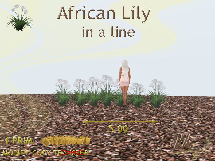 Second Life Marketplace - Plant FF 12. African Lily White by Wild Motley