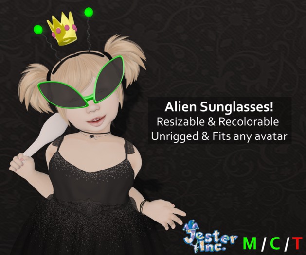 Second Life Marketplace - [Jester Inc.] Alien Sunglasses!