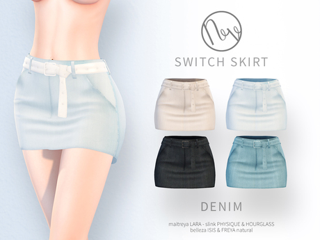 Second Life Marketplace - neve skirt - switch denim