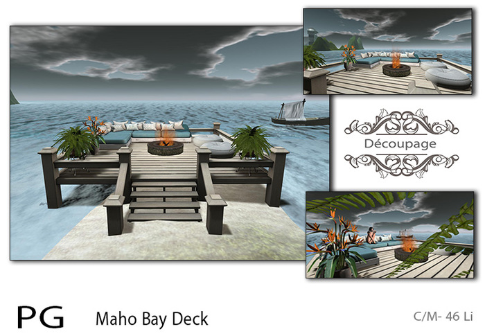 Second Life Marketplace - Decoupage Maho bay Deck PG BOX